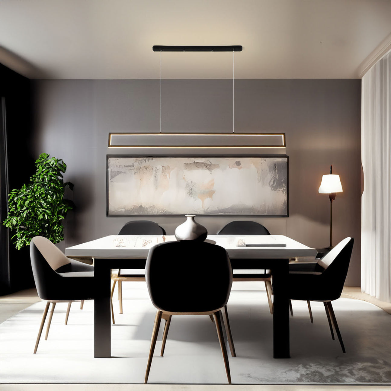 Horizon Modern LED Linear Ceiling Pendant Light — Minimalosity